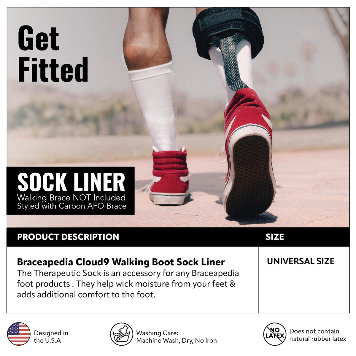 Cloud9 Walking Boot Sock Liner - 2 Pack – Braceapedia